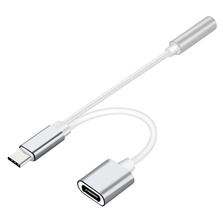 USB-C Type-C to 3.5mm Headphone Audio Adapter Charging Cable