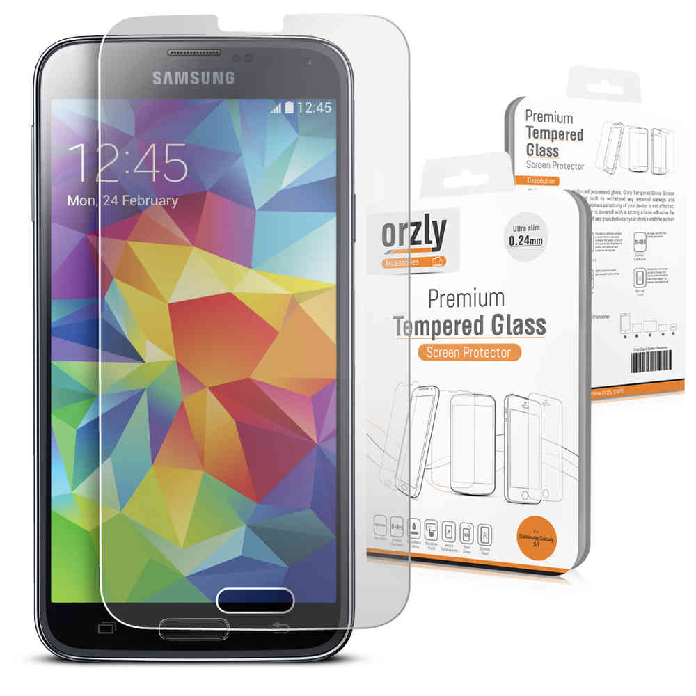 Orzly Tempered Glass Screen - Samsung Galaxy S5