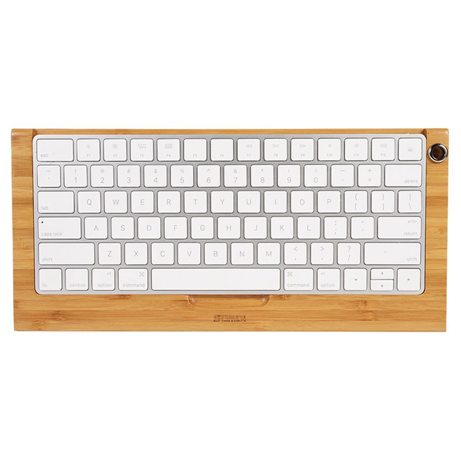 SAMDI Simple Wood Apple Magic Keyboard Tray Holder Stand
