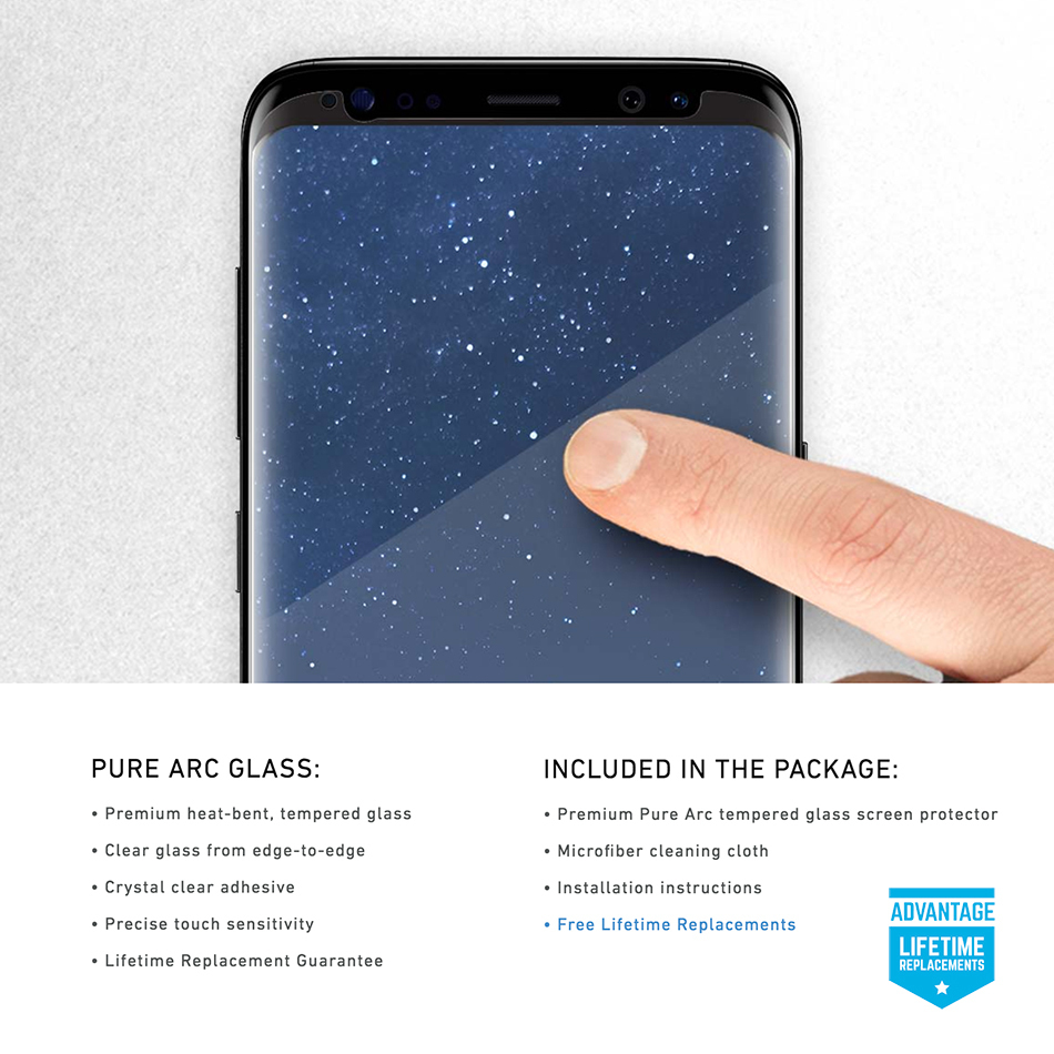 BodyGuardz Tempered Glass Screen Protector - Galaxy S7 Edge