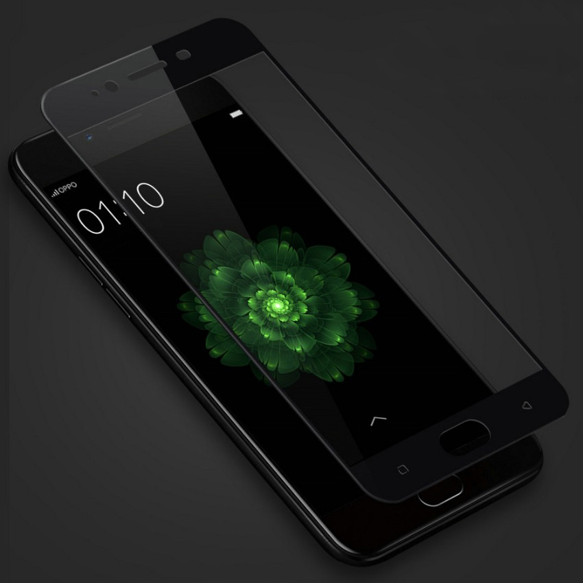 9H Tempered Glass Screen Protector - Oppo R9s Plus (Black)