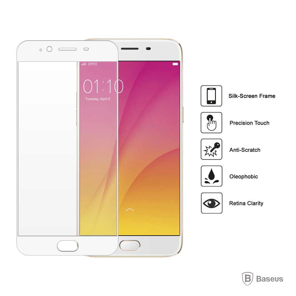 9H Tempered Glass Screen Protector - Oppo R9s Plus (White)