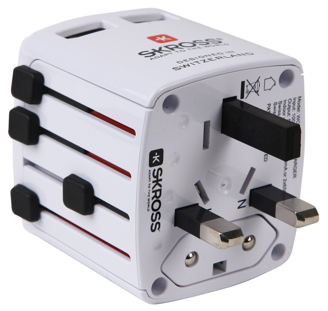 SKROSS World Travel Dual USB Charger (Power Adapter)