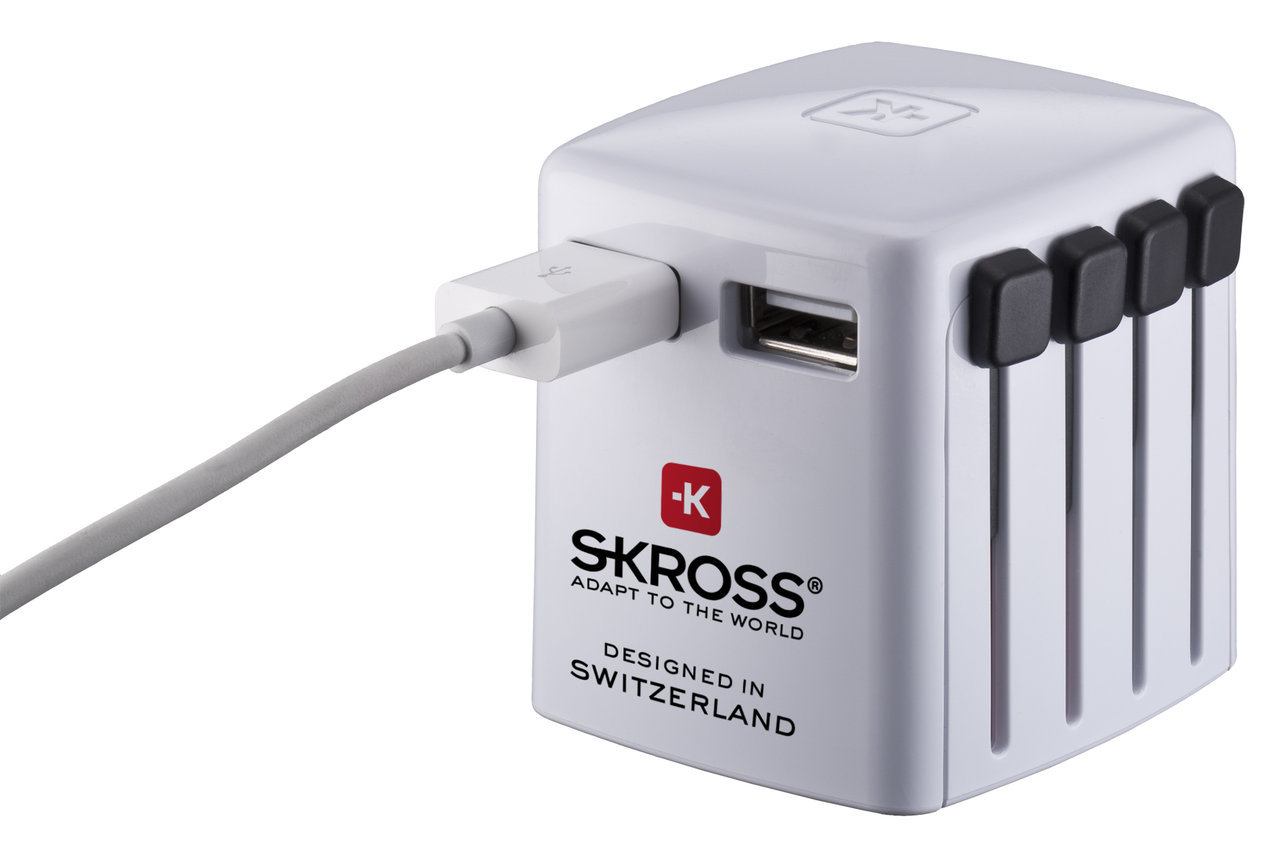 SKROSS World Travel Dual USB Charger (Power Adapter)