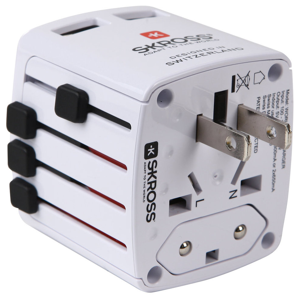 SKROSS World Travel Dual USB Charger (Power Adapter)