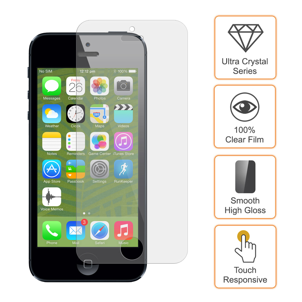 Clear Film Screen Protector for Apple iPhone 5s / 5c / SE 1st Gen