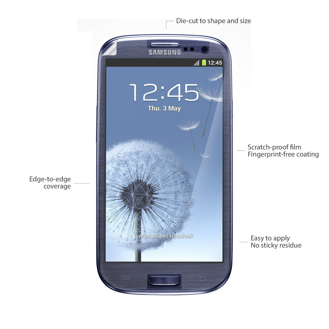 Clear Film Screen Protector for Samsung Galaxy S3