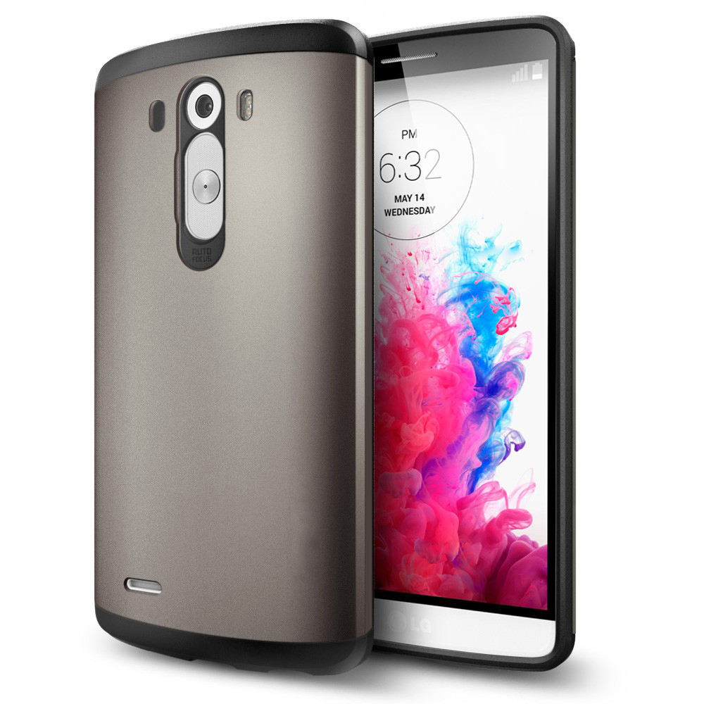 Slim Armour Tough Shockproof Case - LG G3 (Gunmetal Grey)