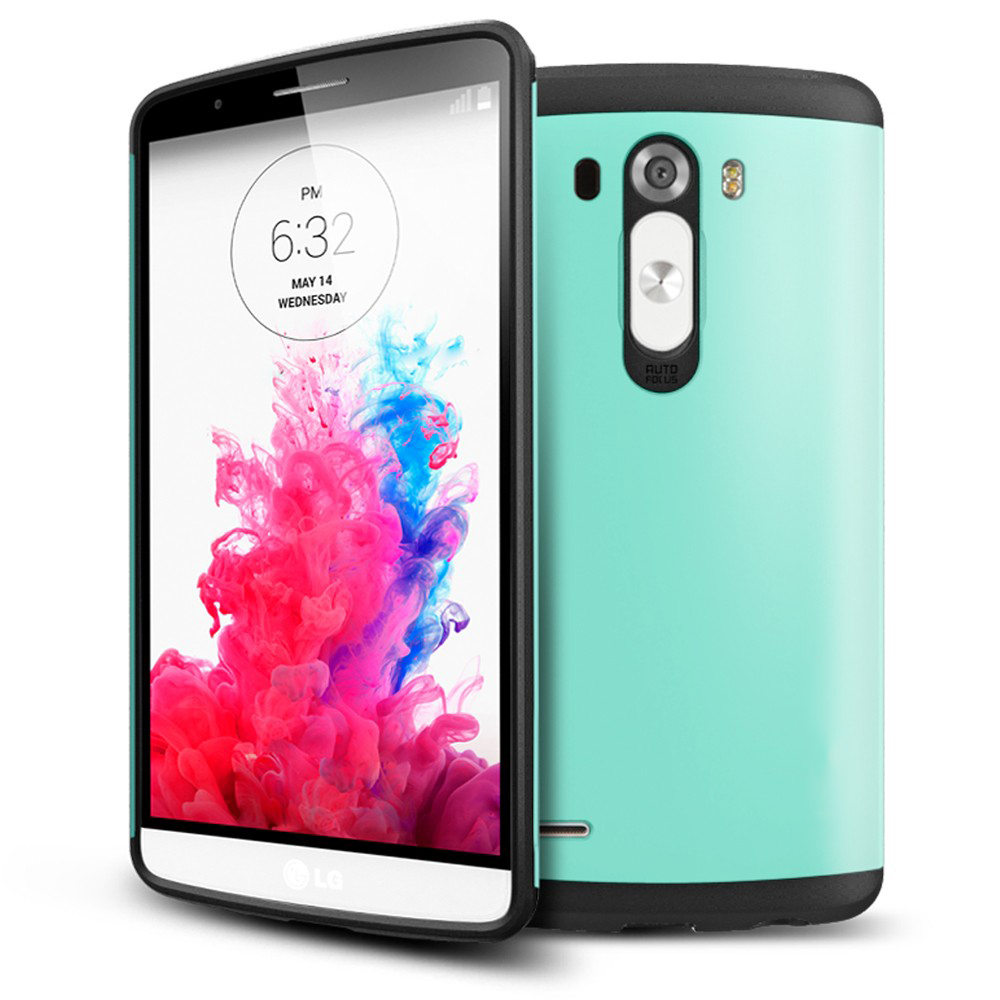 Slim Armour Tough Shockproof Case - LG G3 (Mint Green)