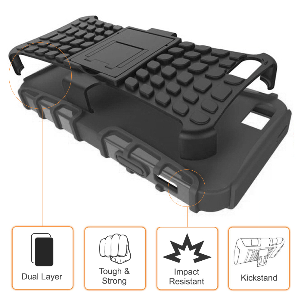 Rugged Tough Case for Apple iPhone SE / 5s (Black)