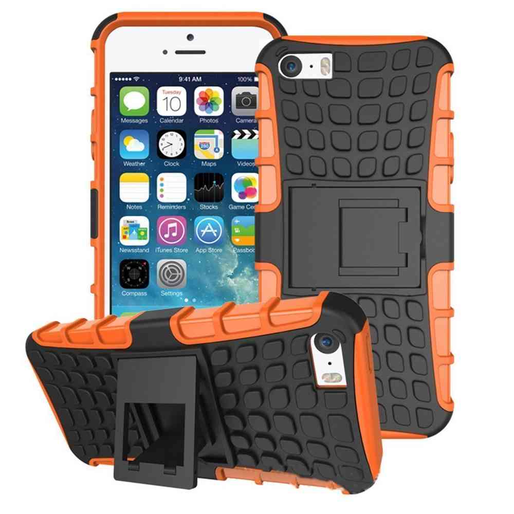 Rugged Tough Case for Apple iPhone SE / 5s (Orange)