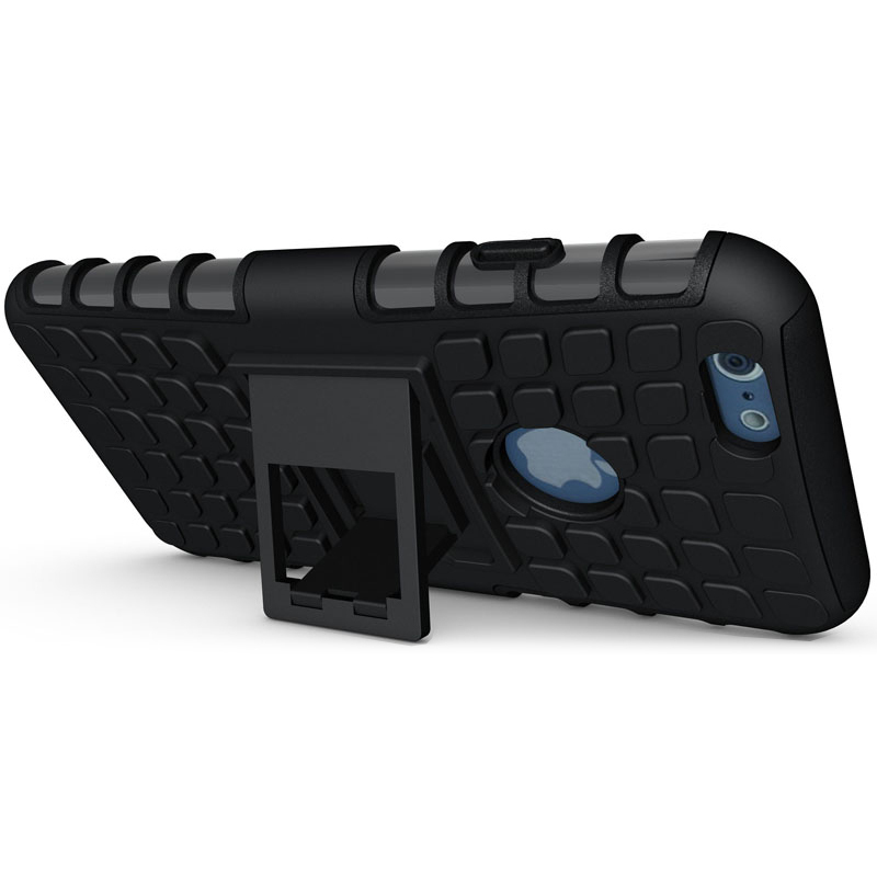 Rugged Tough Shockproof Case for Apple iPhone 6 / 6s (Black)