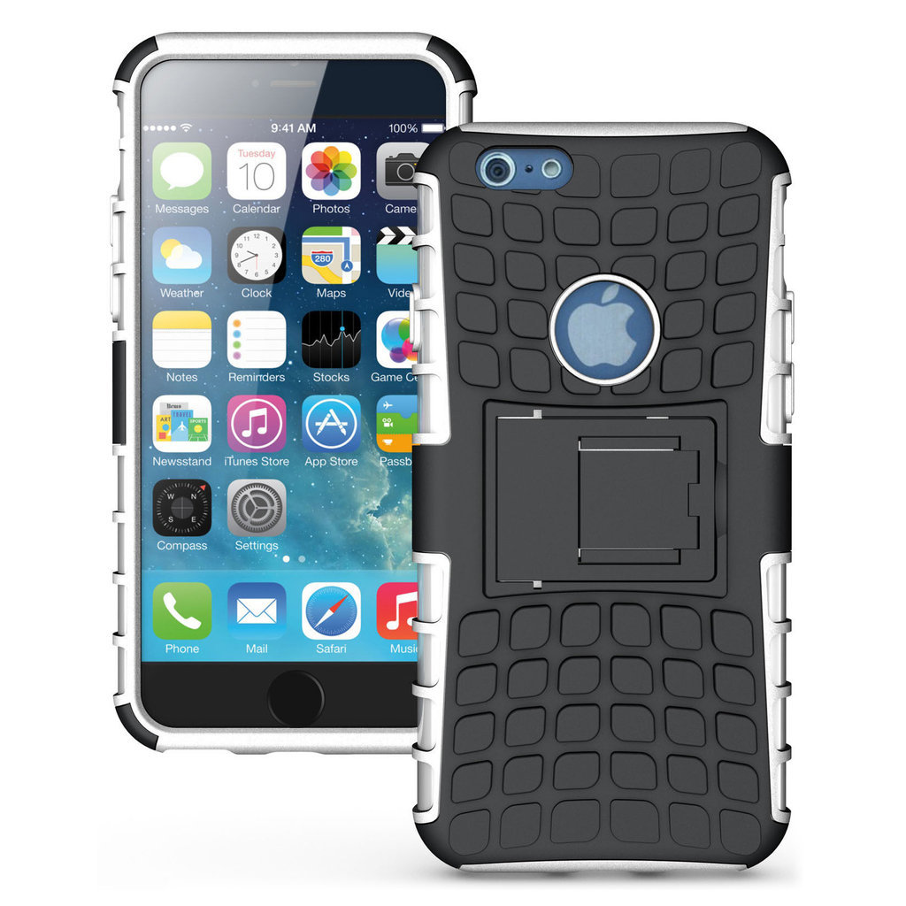 Rugged Tough Shockproof Case for Apple iPhone 6s (White)