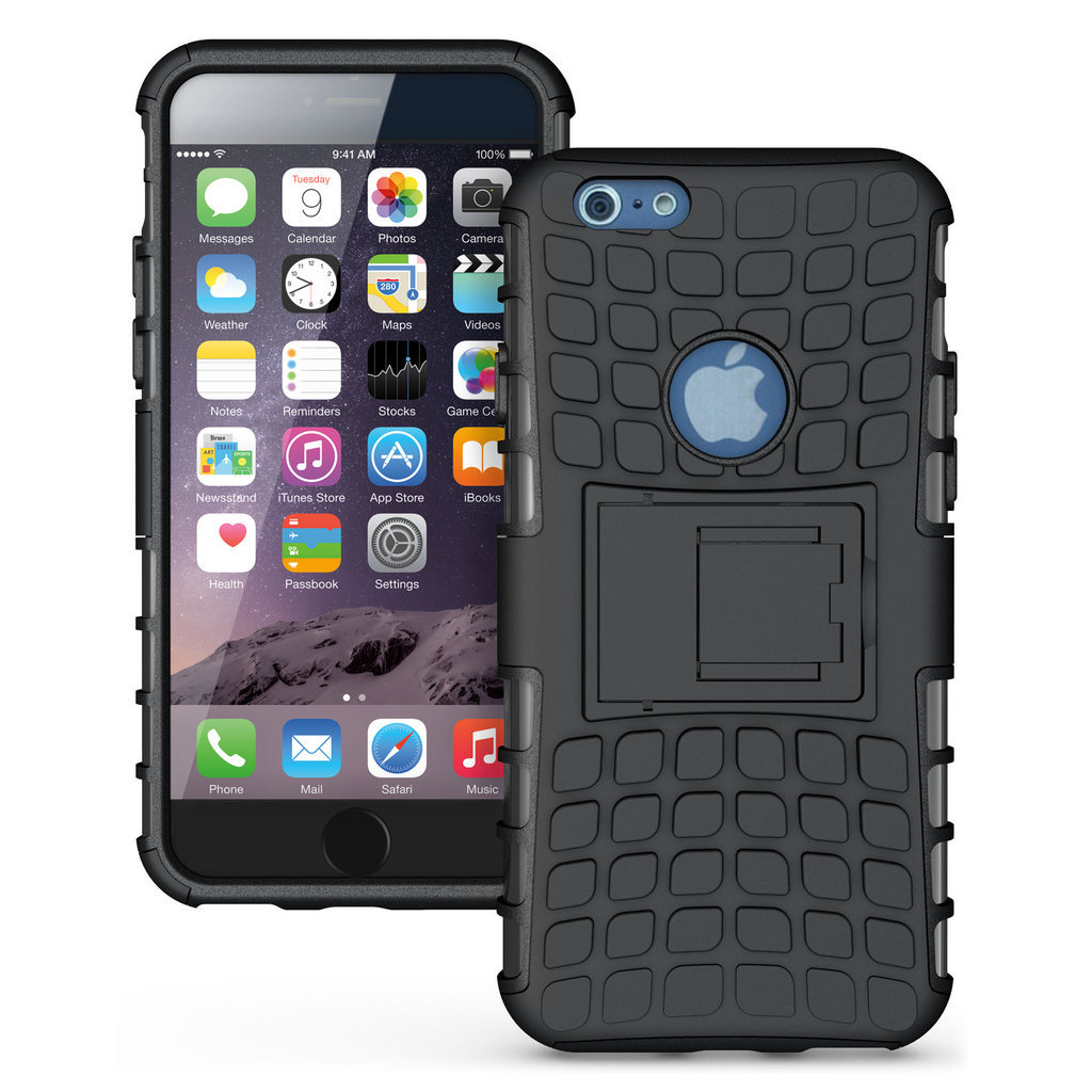 Tough Rugged Shockproof Case for Apple iPhone 6s Plus (Black)