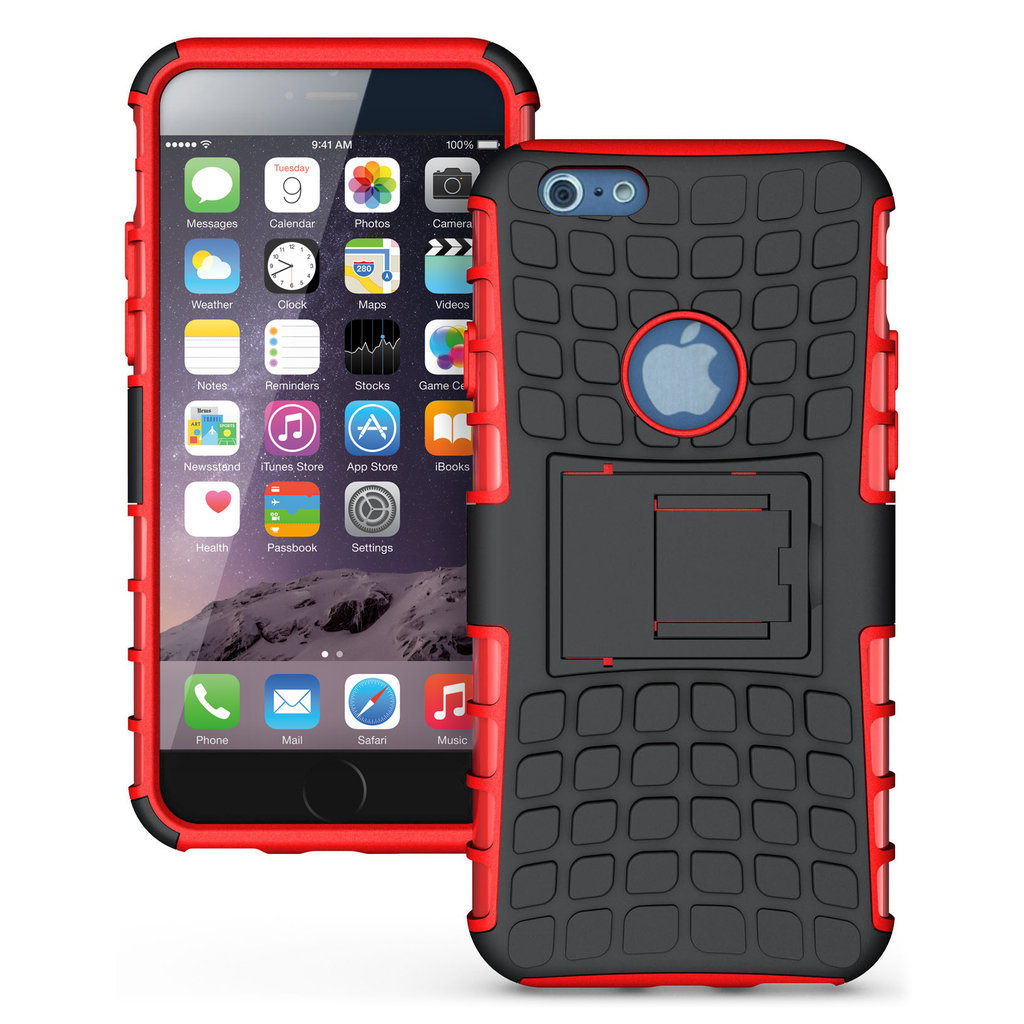 Tough Rugged Shockproof Case - Apple iPhone 6s Plus (Red)