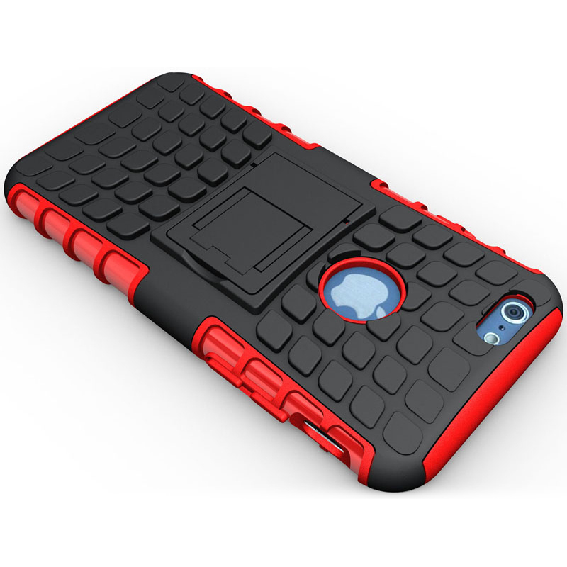 Tough Rugged Shockproof Case - Apple iPhone 6s Plus (Red)