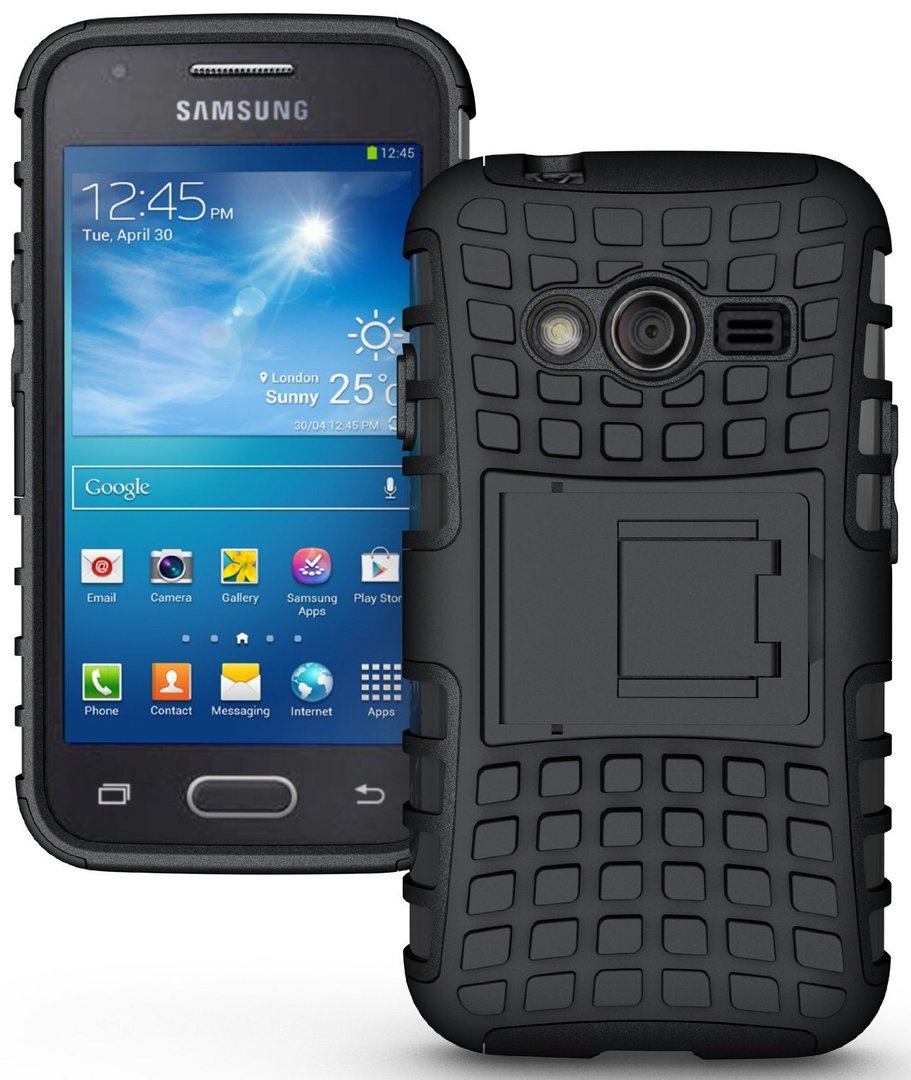 Rugged Tough Case for Samsung Galaxy Ace 4 (Black)