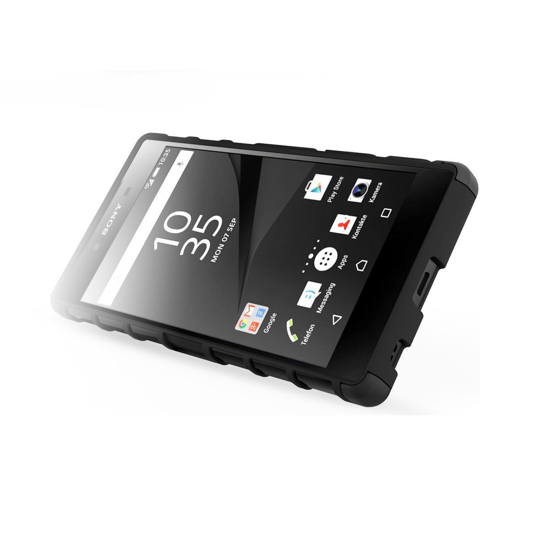 Rugged Tough Shockproof Case for Sony Xperia Z5 Premium (Black)
