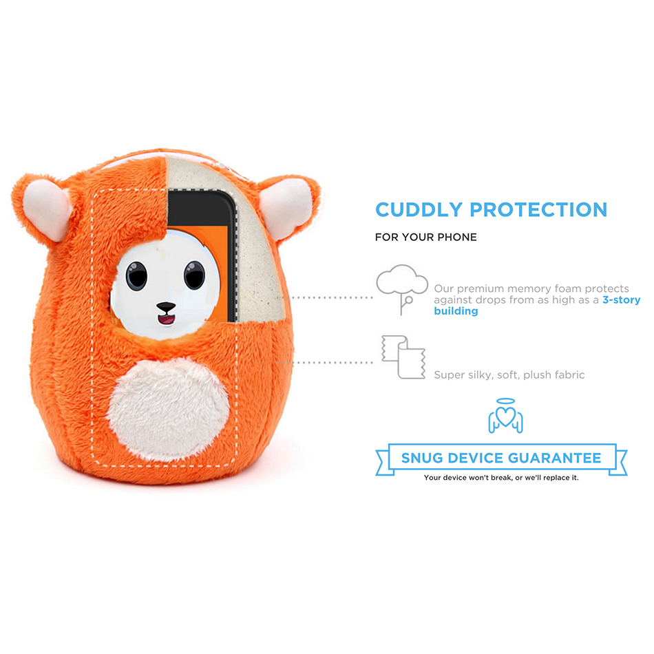 Ubooly Interactive Learning Plush Toy for Phones (Orange)