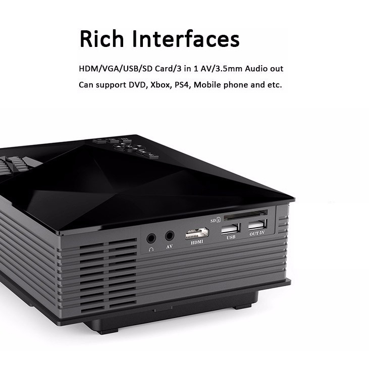 UC46 Wireless WIFI HDMI DLNA LED Digital Video Projector