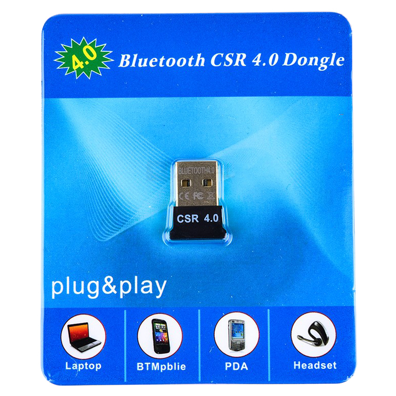 CSR USB Bluetooth 4.0 Wireless Adapter for Laptop / Computer
