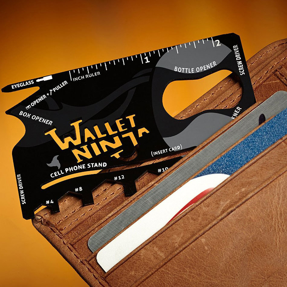 Wallet Ninja 18-in-1 Multifunction Card Size Pocket Tool Set