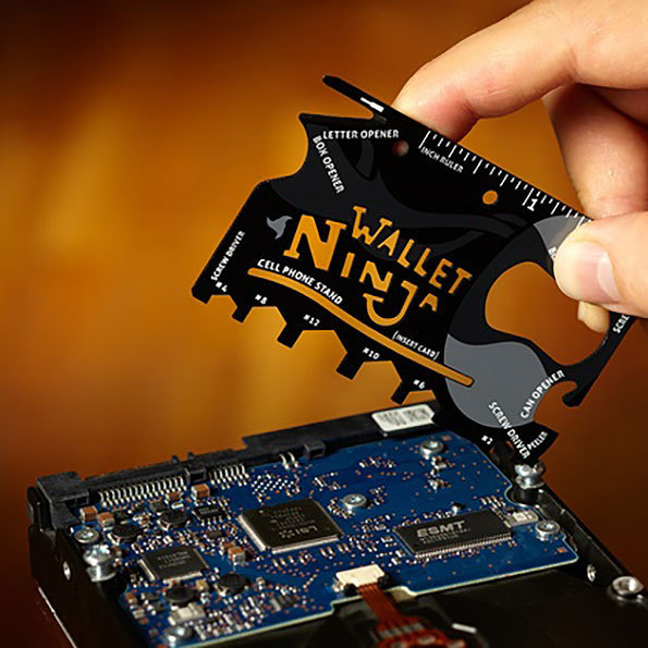 Wallet Ninja 18-in-1 Multifunction Card Size Pocket Tool Set