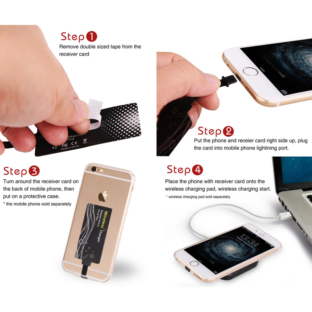 Qi Wireless Receiver Card for Apple iPhone 6s / 6s Plus